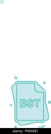 BST file type icon design vector Stock Vector Image & Art - Alamy