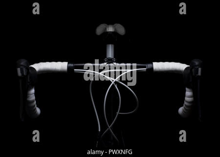 elegant detail of the handlebars of a racing bike Stock Photo - Alamy