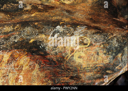 Rock Cave Paintings on Uluru Uluru Kata Tjuta National Park Central ...