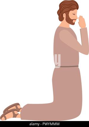 saint joseph praying character Stock Vector Image & Art - Alamy