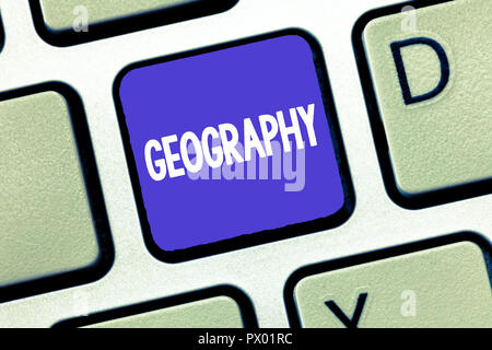 Conceptual hand writing showing Geography. Business photo showcasing ...