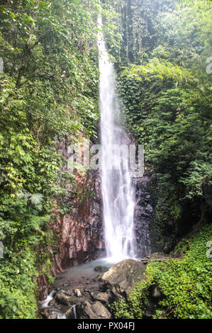 A large waterfall near Sidemen in Bali, the most touristic island of ...