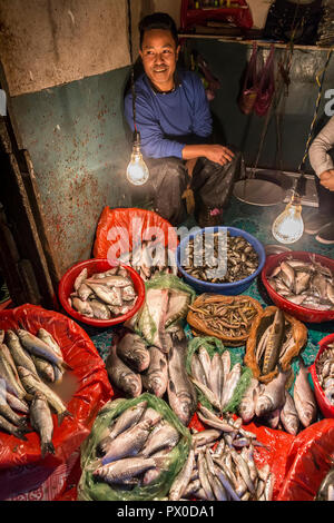 Man selling fresh fish, Shillong, Meghalaya, India Stock Photo - Alamy