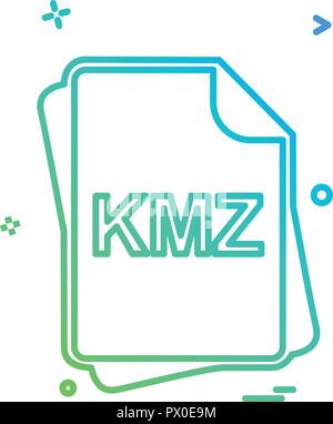 KMZ file type icon design vector Stock Vector Image & Art - Alamy