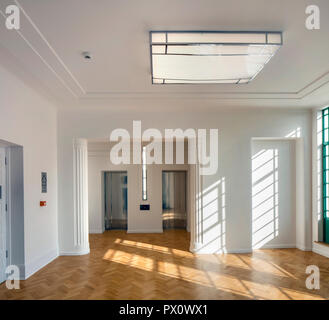 Communal area in the iconic art deco Hoover Building in London, UK ...