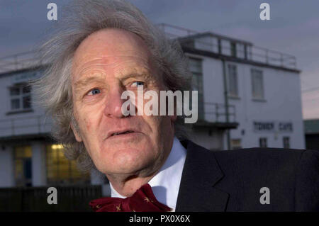 Maurice Kirk, known as the Flying Vet, photographed in Penarth, Wales ...