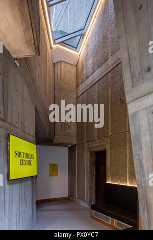 Foyer of the restored Queen Elizabeth Hall, Southbank Centre, London ...