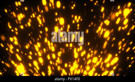 Rising many bright embers, 3d render computer generated backdrop Stock ...