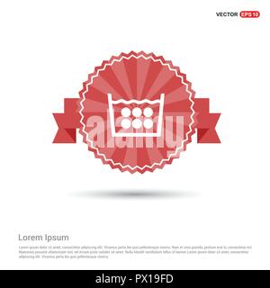 Laundry symbols icon - Red Ribbon banner Stock Vector Image & Art - Alamy