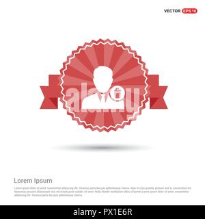 Delete user icon. - Red Ribbon banner Stock Vector Image & Art - Alamy