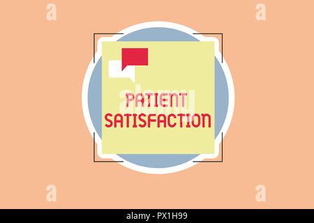 Writing note showing Patient Satisfaction. Business photo showcasing ...
