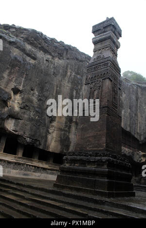 The wonder of Kailasa of Ellora caves, the rock-cut monolithic temple ...