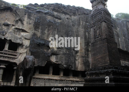 The wonder of Kailasa of Ellora caves, the rock-cut monolithic temple ...