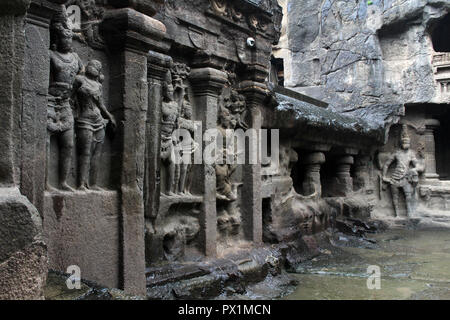 The wonder of Kailasa of Ellora caves, the rock-cut monolithic temple ...