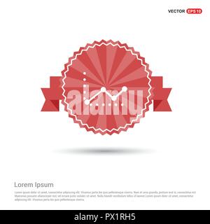 Business graph icon - Red Ribbon banner Stock Vector Image & Art - Alamy