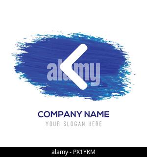 Back arrow icon - Blue watercolor background Stock Vector Image & Art ...