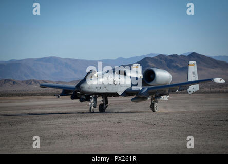 An A-10 Thunderbolt II assigned to the 66th Weapons Squadron (WPS) is ...