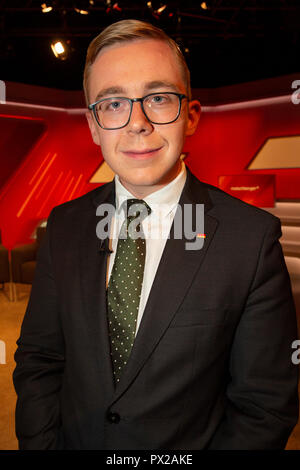 Philipp Amthor in der ARD-Talkshow maischberger im Studio Berlin ...