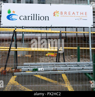 Carillion plc signage - a British multinational facilities management ...