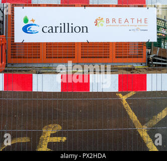 Carillion plc signage - a British multinational facilities management ...
