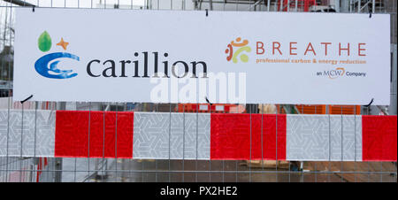 Carillion plc signage - a British multinational facilities management ...