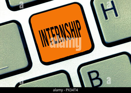 Conceptual hand writing showing Internship. Business photo text Student ...