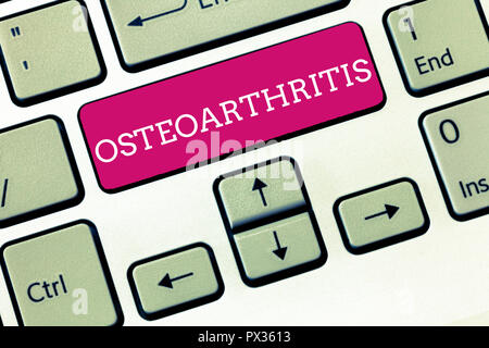 Handwriting text Arthritis. Concept meaning Disease causing painful ...