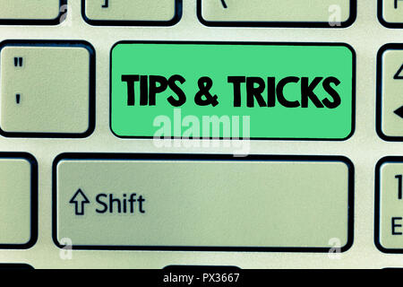 Word writing text Trips and Tricks. Business concept for ...