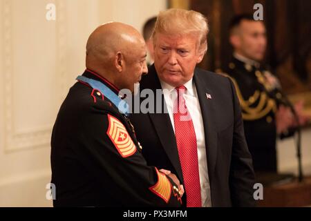 Retired U.S. Marine Corps Sgt. Maj. Michael “Iron Mike” Mervosh attends ...
