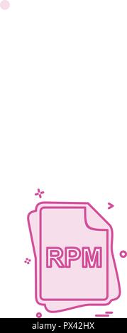 RPM file type icon design vector Stock Vector Image & Art - Alamy