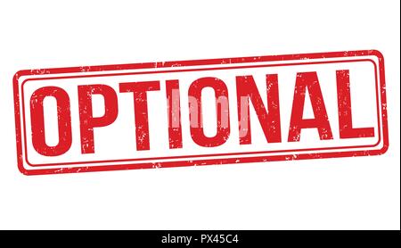Optional sign or stamp on white background, vector illustration Stock ...