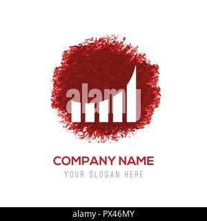 Business graph icon - Red WaterColor Circle Splash Stock Vector Image ...