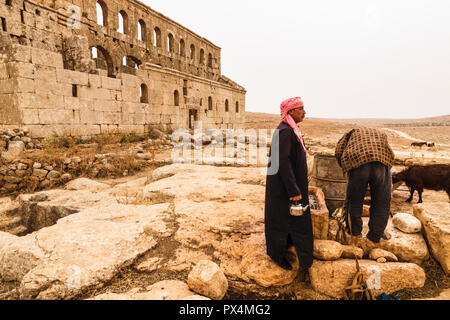 Ruin of the Byzantine church of Mshabak, Mushabbak, near Aleppo, Dead ...