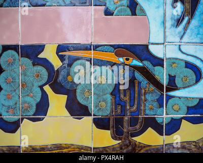 Chinese mural depicting the worship ritual of the sun and the god of ...