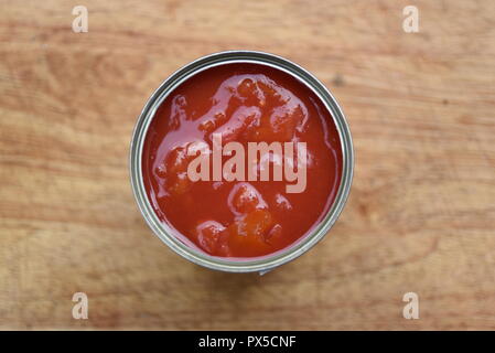 Open Can of Tomatoes Stock Photo - Alamy