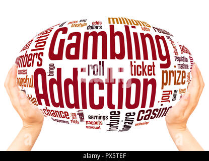 Gambling addiction word cloud concept Stock Photo - Alamy