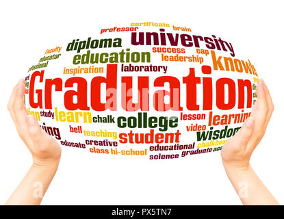 Graduation word cloud concept on white background, 3d rendering Stock ...