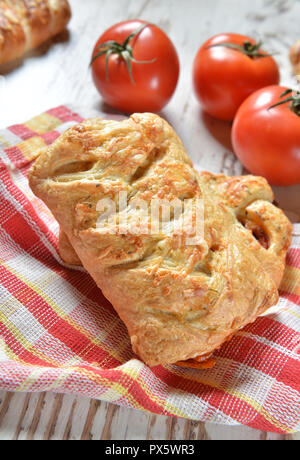 Crusty rolls stuffed with tomatoes and cheese Stock Photo - Alamy