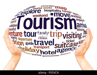 Travel, adventure and tourism tag cloud with icons and concepts Stock ...
