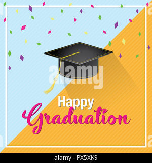 Happy Graduation Day Colourful Background Stock Photo - Alamy