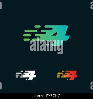 Number 1 modern speed shapes logo design vector Stock Vector Image & Art - Alamy