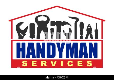 Handyman services vector design for your logo or emblem with bend ...