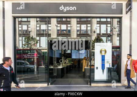 Entrance to Dyson shop in Oxford Street West End London England UK with ...