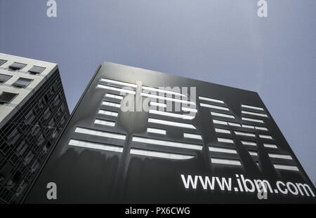 Building IBM, Lassallestrasse, Austria, Vienna, 2. district Stock Photo ...