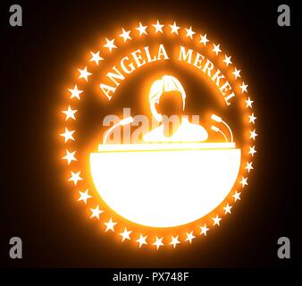 Germany - Circa, 2017: An illustration of a portrait of german ...