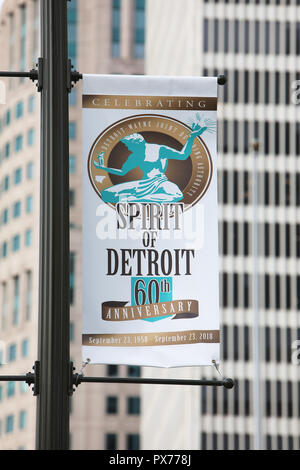 Detroit Riverfront sign, in Michigan, USA Stock Photo - Alamy