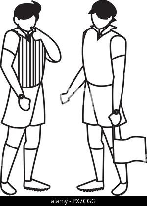 soccer referees over white background, vector illustratio Stock Vector ...