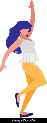 avatar retro dancer over white background, vector illustration Stock ...