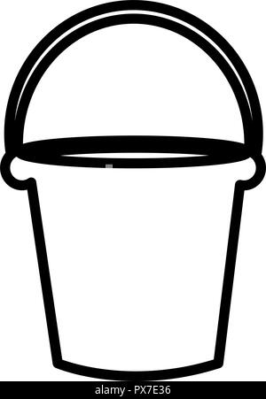 bucket icon over white background colorful design vector illustration ...