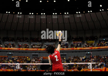 Kanagawa, Japan. 19th Oct, 2018. Zhu Ting (CHN) Volleyball : FIVB Volleyball Women's World ...
